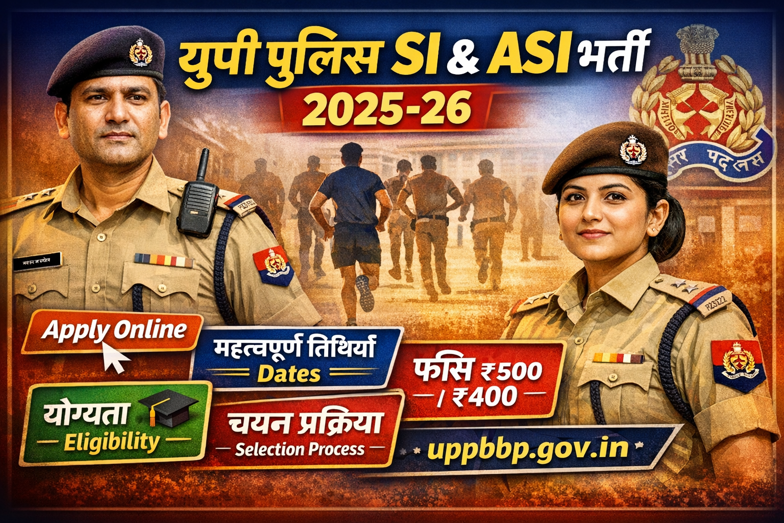 UP Police SI ASI Online Form 2025 Post 537 - Rojgar Daily
